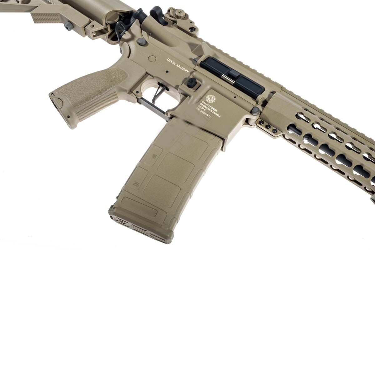 Delta Armory Grand Power M4 AR15 KeyMod 10'' Charlie Tan Airsoft Tüfek